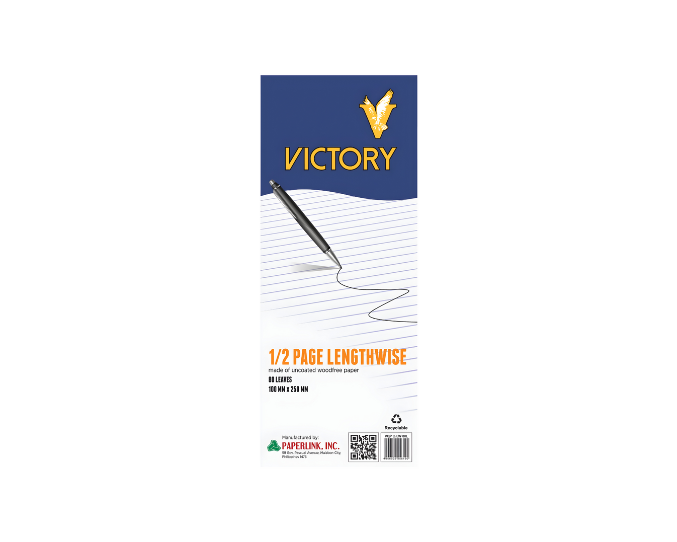 Victory White Quiz Pad Paper 80lvs (10pads) – Paper Cart