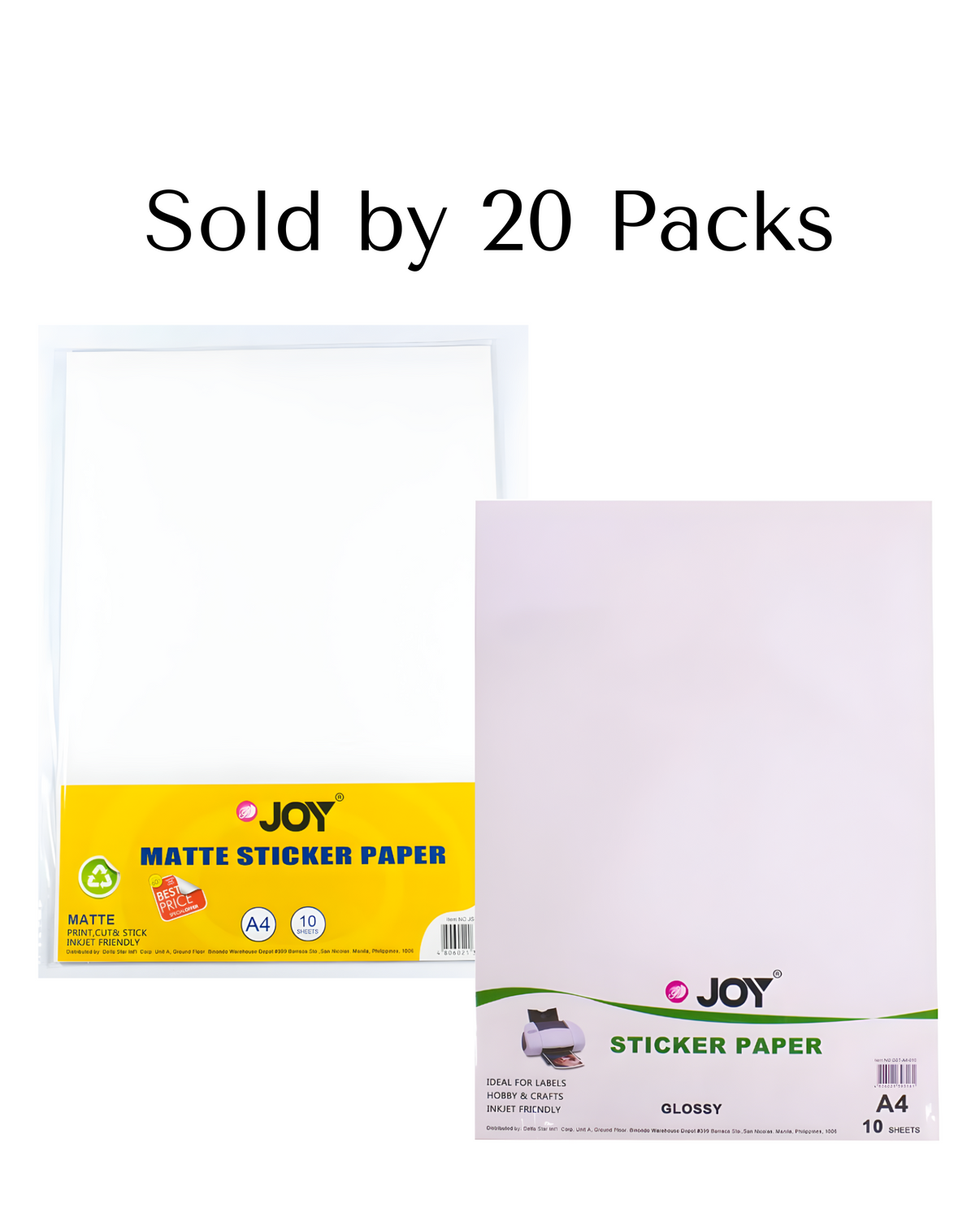 Joy Sticker Paper A4 (20pack) – Paper Cart