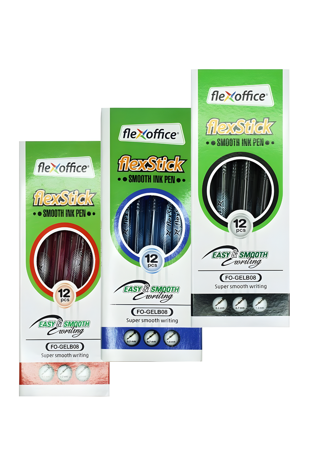 FlexOffice Flexstick Ballpen FO-GELB08 0.5mm | 12pcs – Paper Cart