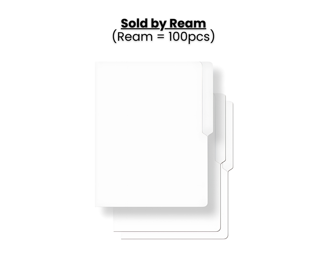 System White Folder Short (500pcs) – Paper Cart