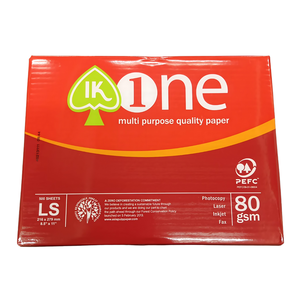 A One Bond Paper 80gsm Short (5reams) – Paper Cart