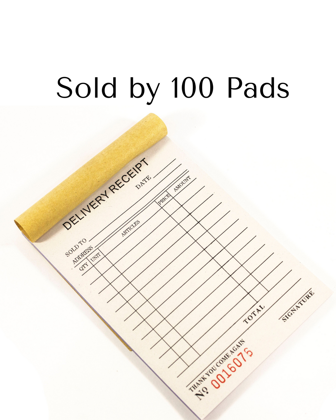 Delivery Receipt Carbonless | 100Pads 1/4 – Paper Cart
