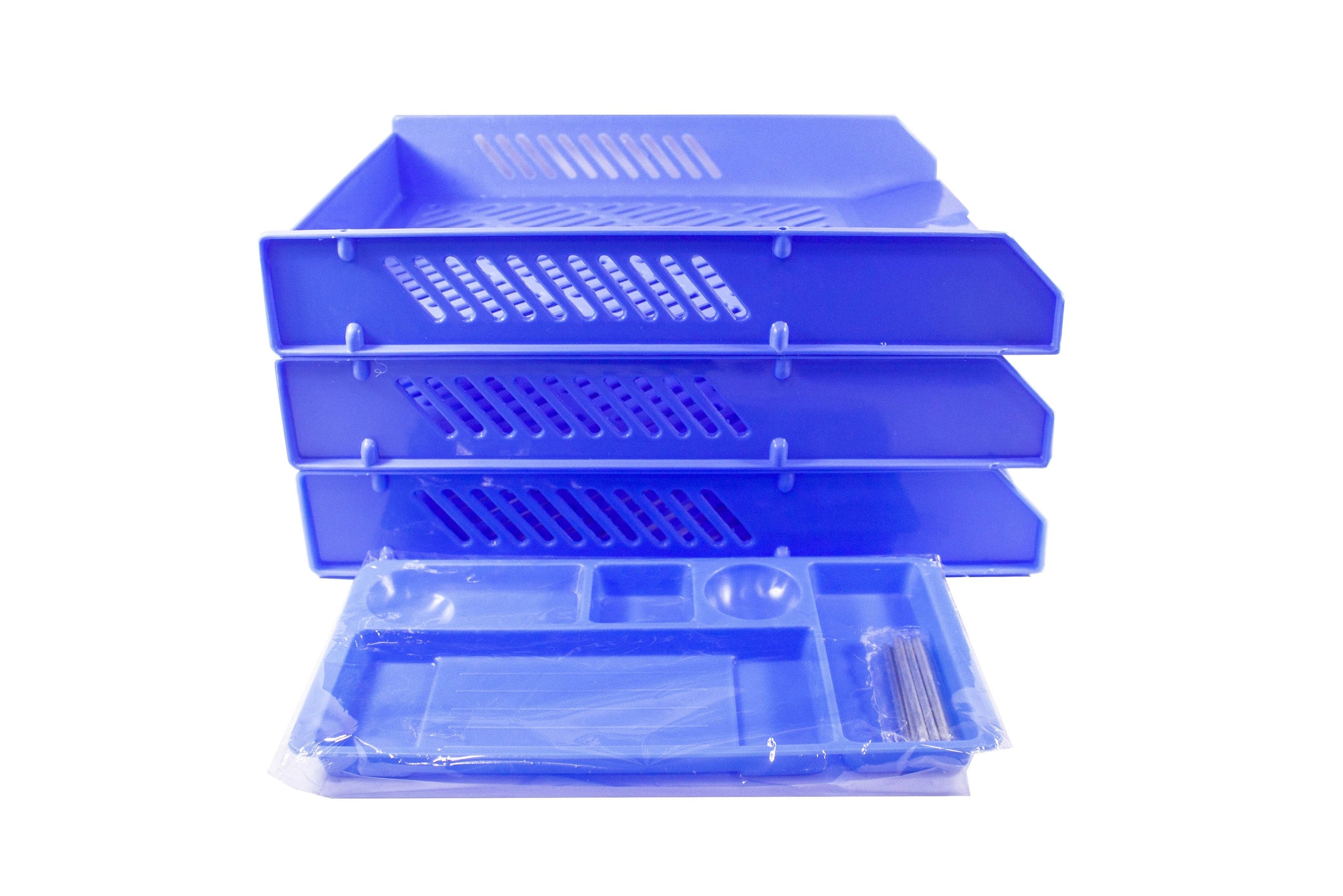 Smart Plastic File Tray with Pen Tray S423 | 3 Layers – Paper Cart