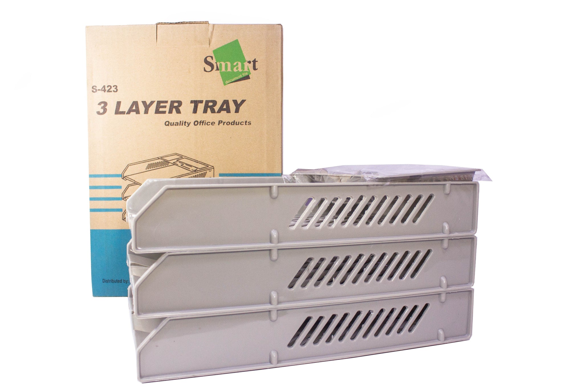 Smart Plastic File Tray with Pen Tray S423 | 3 Layers – Paper Cart