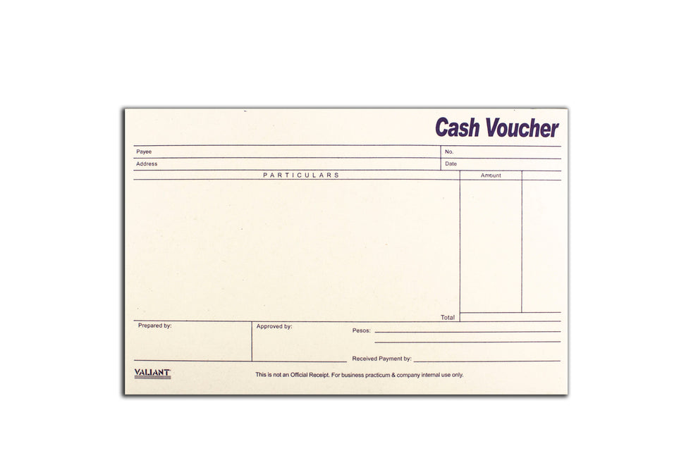 Cash Voucher 1ply 5.5in x 8.5in | 10Pads – Paper Cart