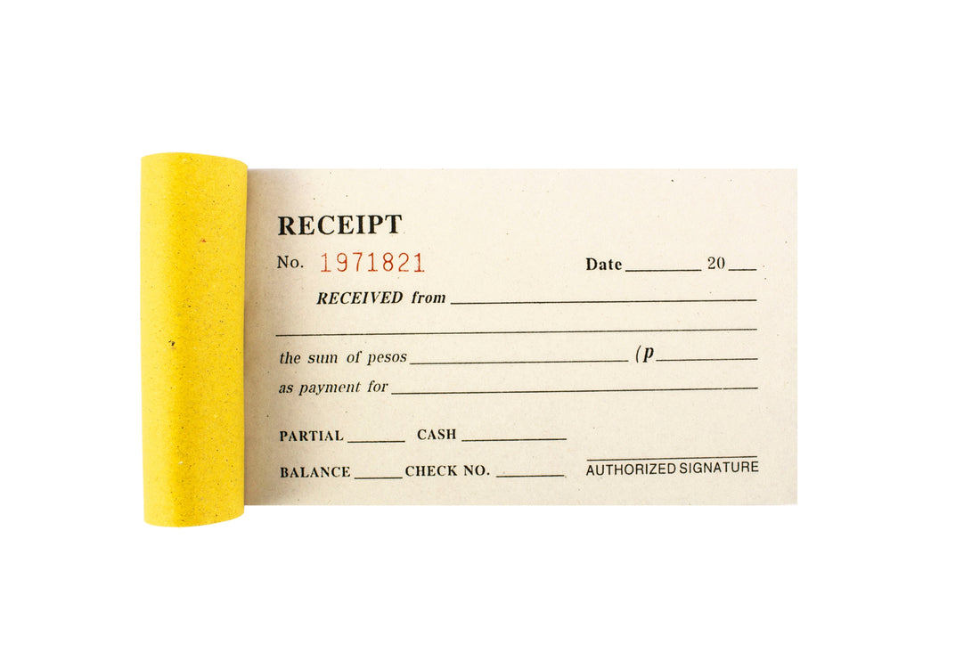 Carbonless Official Receipt 3.3x5.7in | 100Pads – Paper Cart