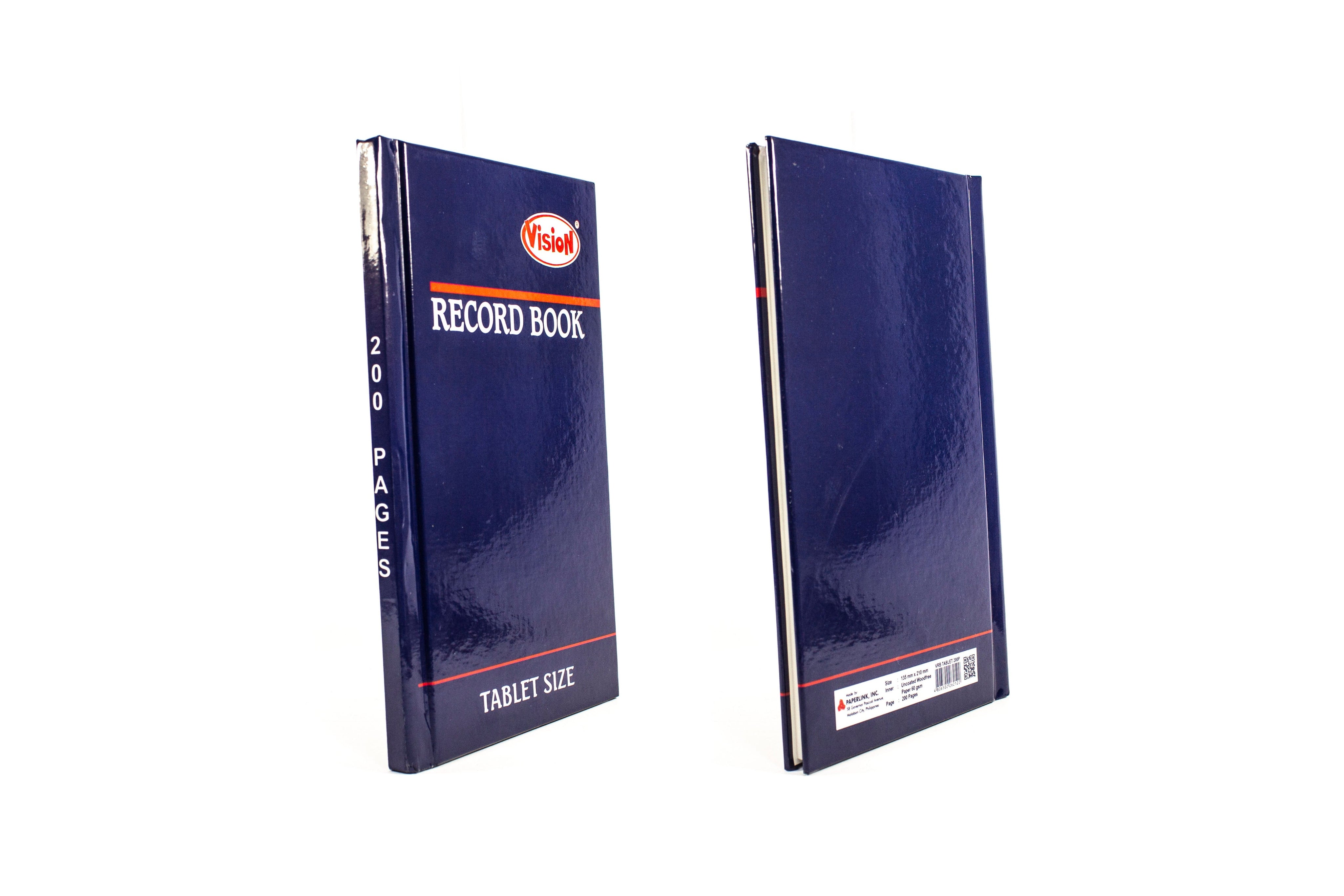 Vision Record Book Tablet Size 135X210mm l Sold by 10s – Paper Cart